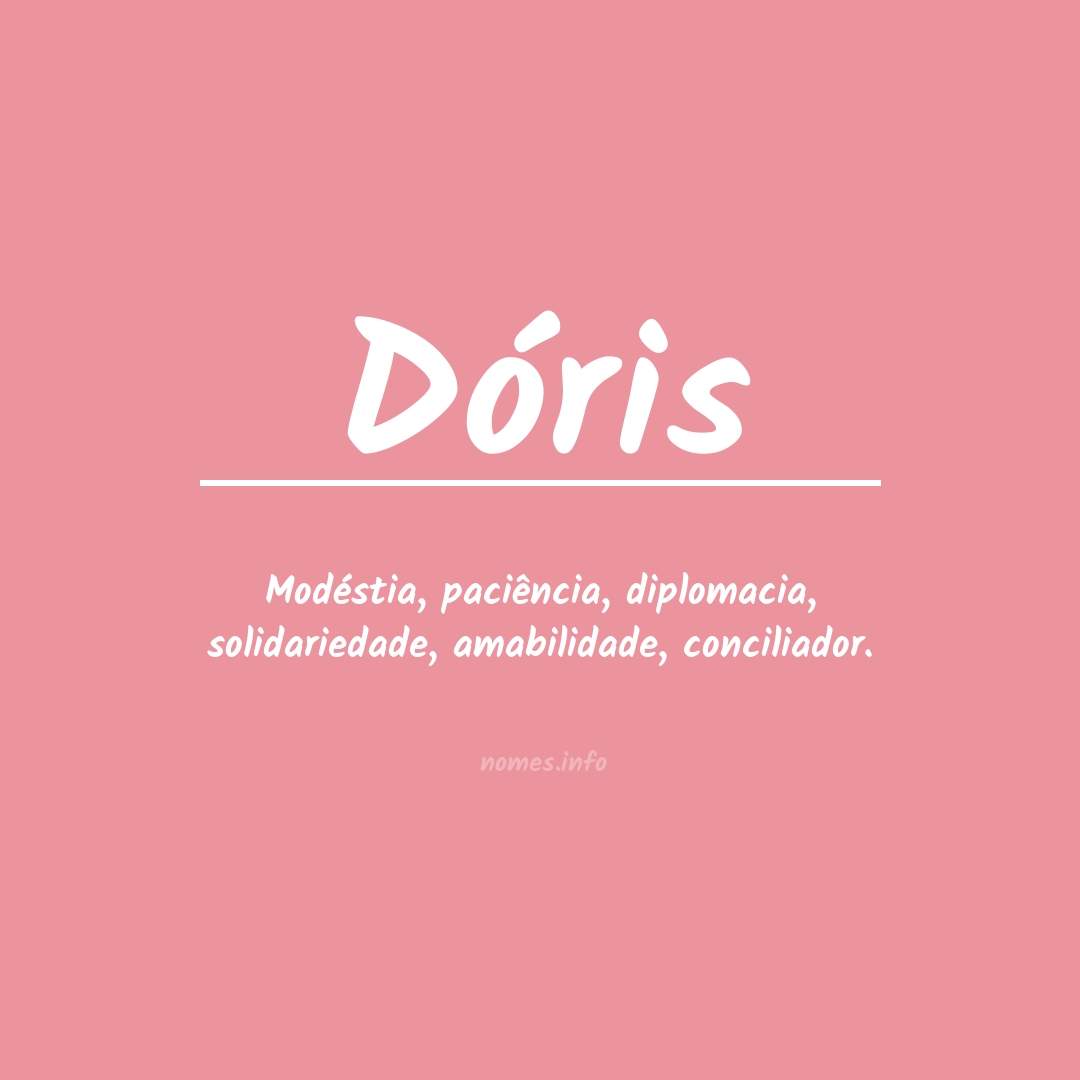 Significado do nome Dóris
