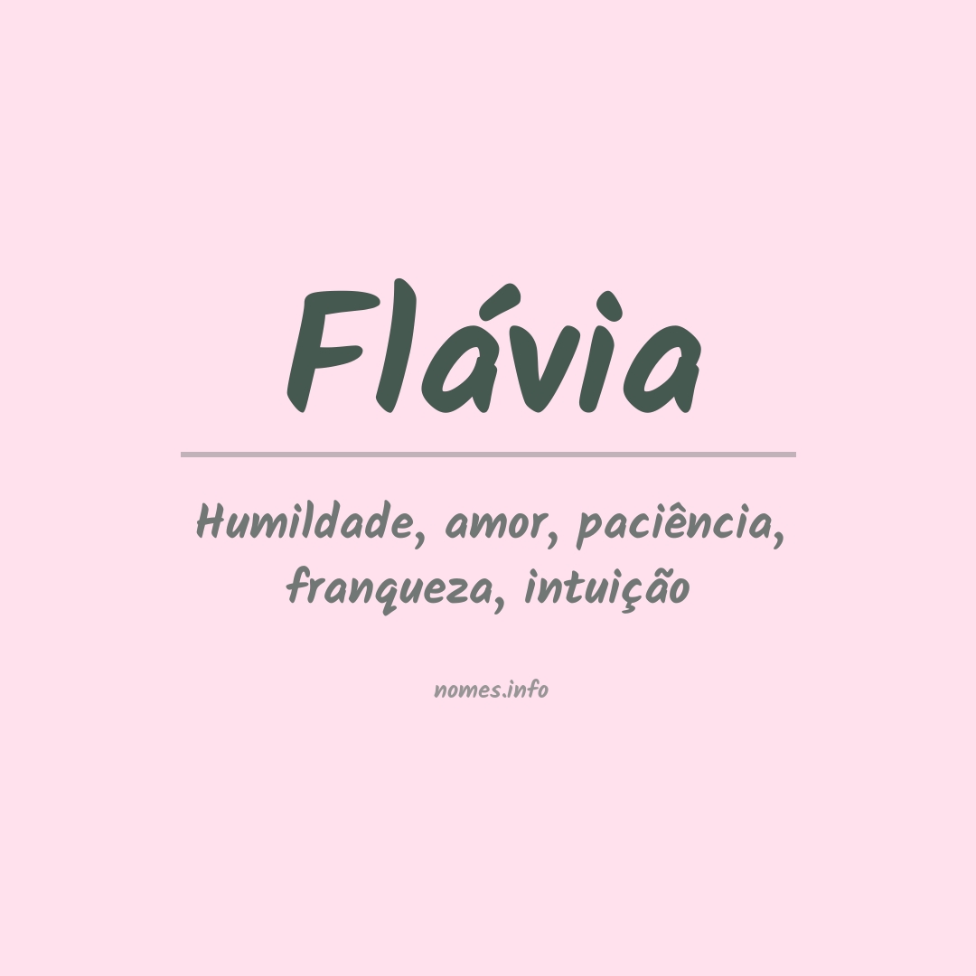 Significado do nome Flávia