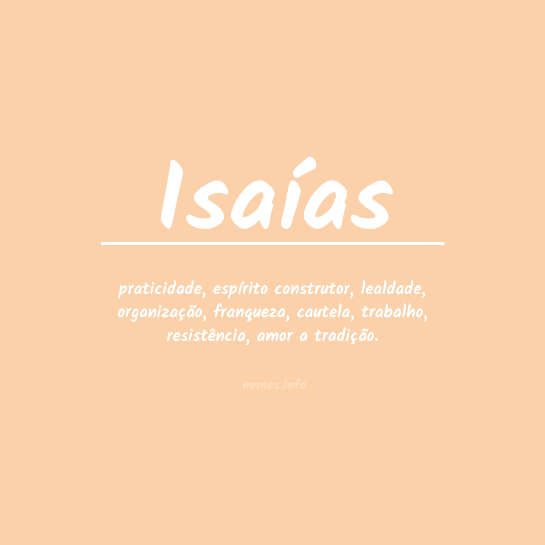 Significado do nome Isaías