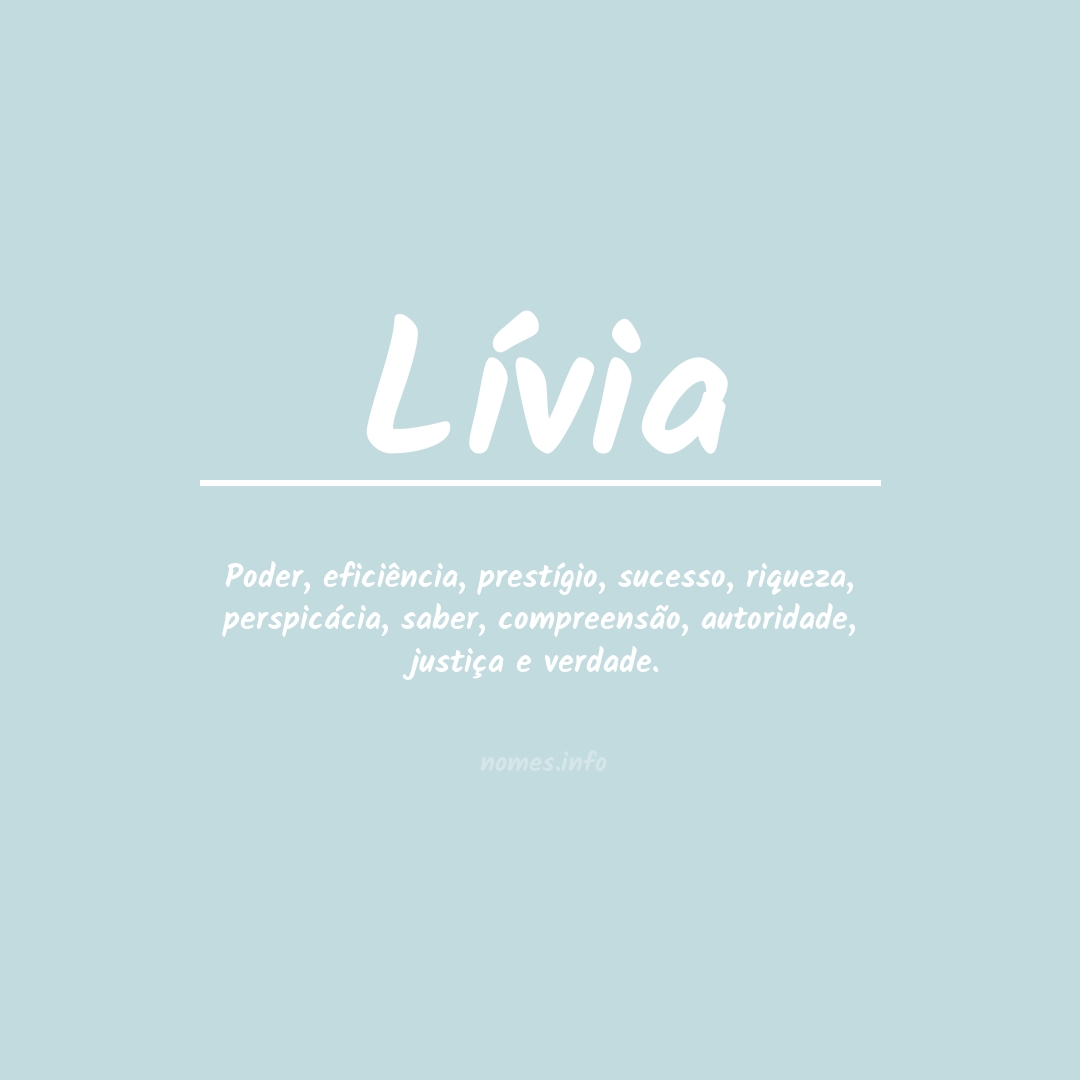 Significado do nome Lívia