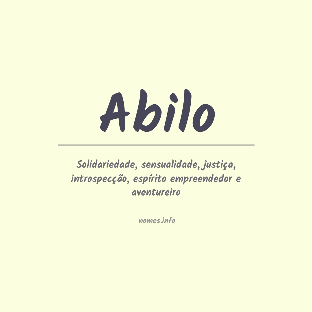 Significado do nome Abilo