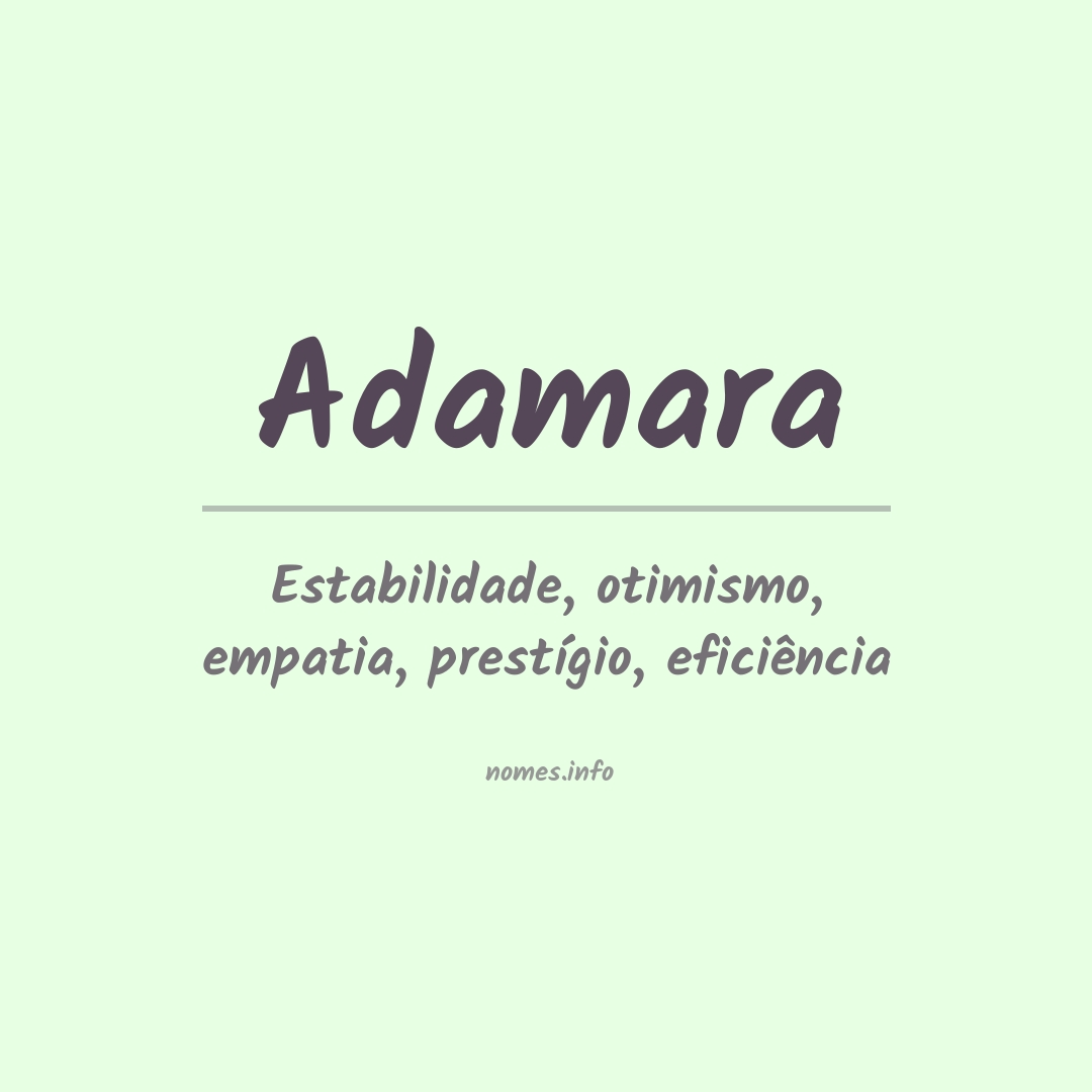 Significado do nome Adamara