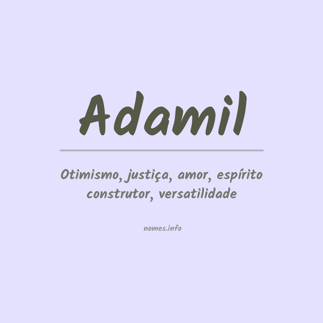 Significado do nome Adamil