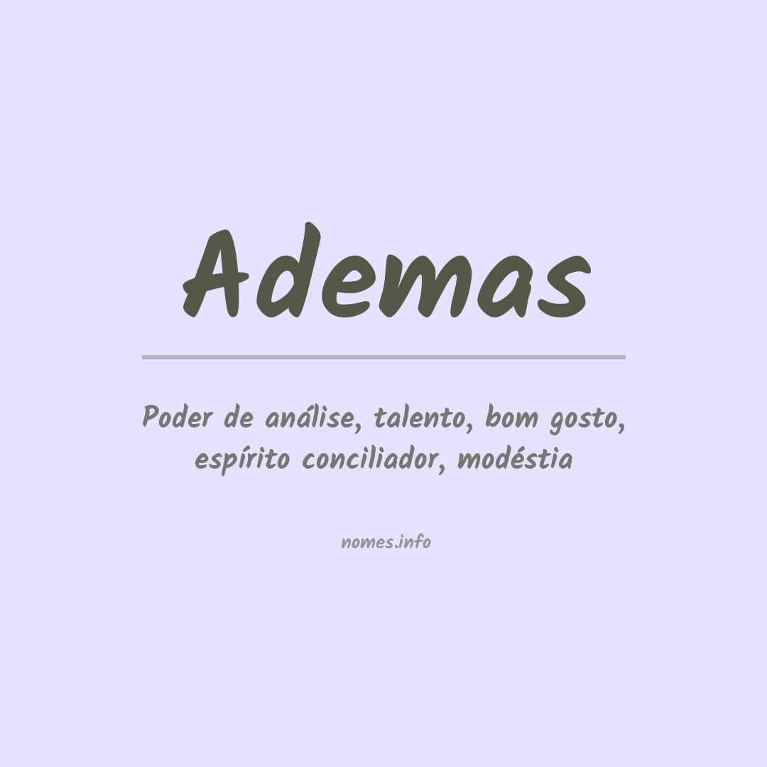 Significado do nome Ademas