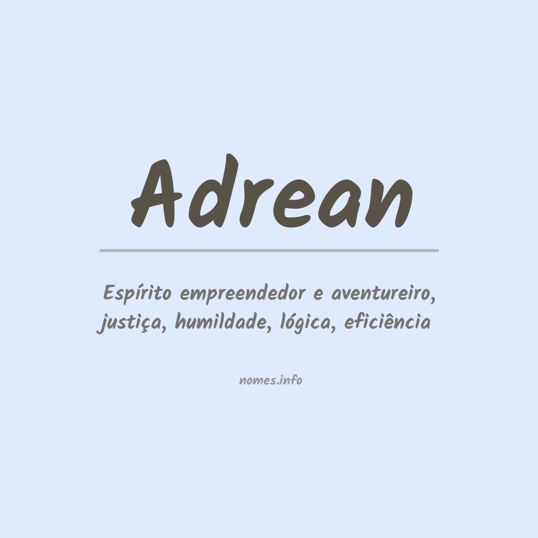 Significado do nome Adrean