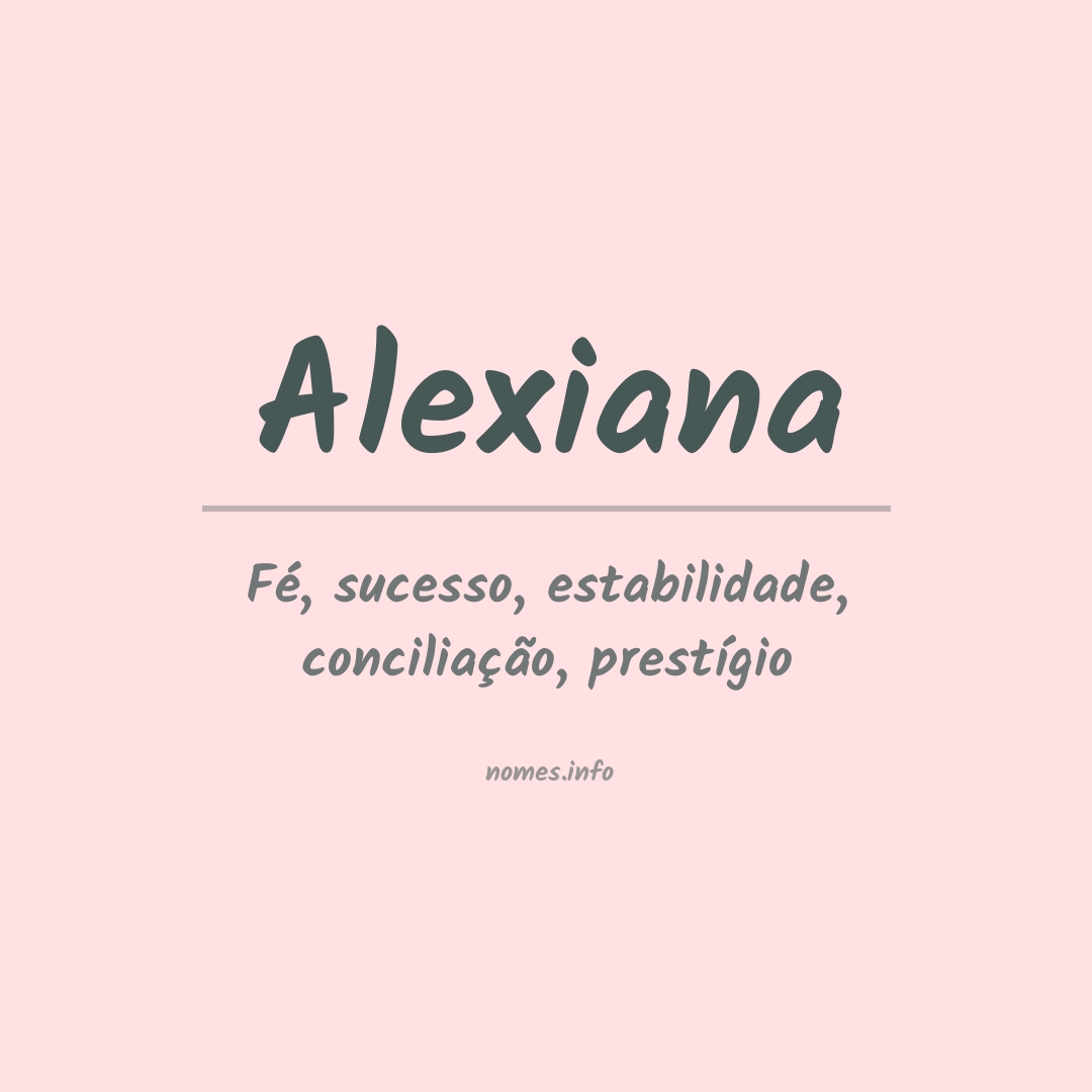 Significado do nome Alexiana
