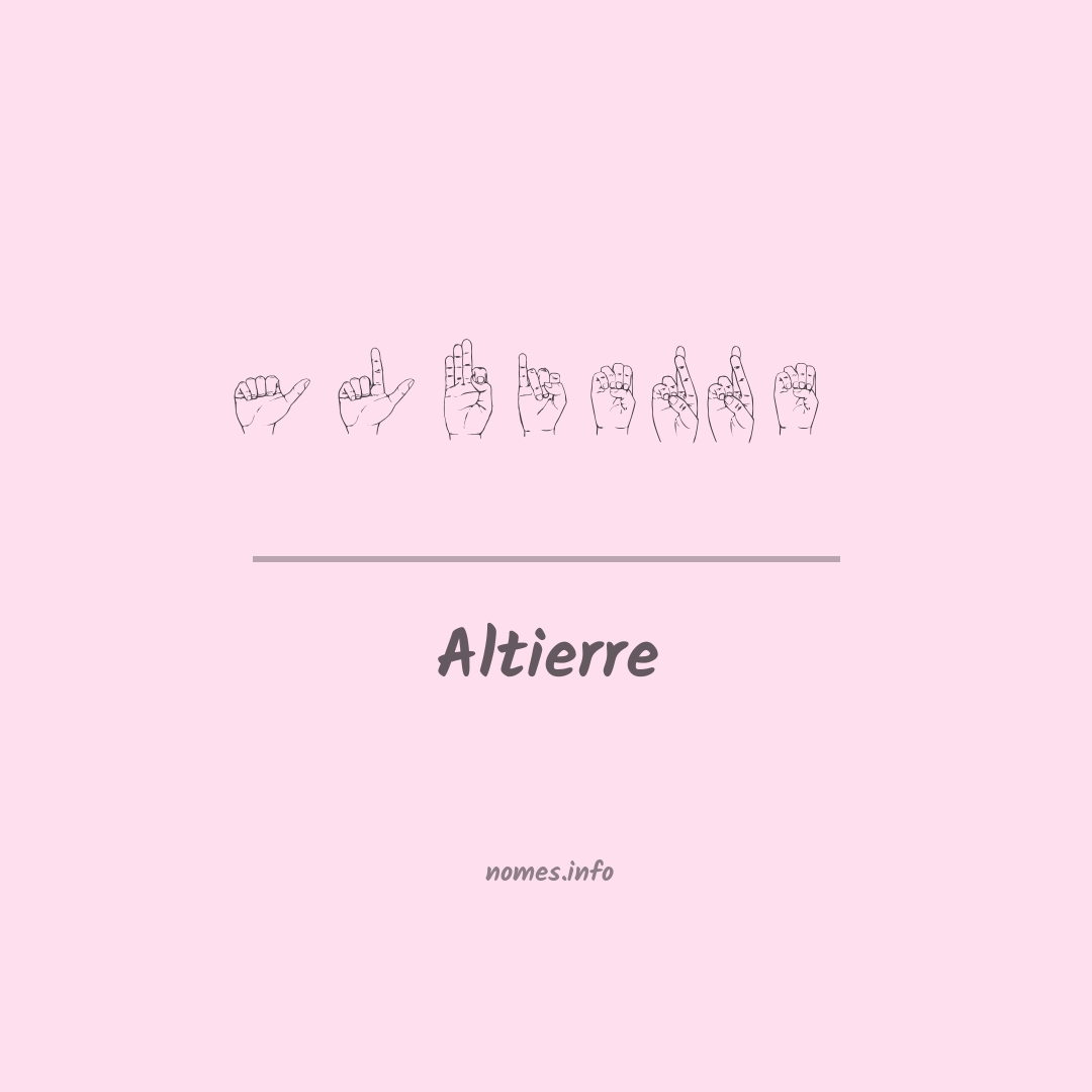 Significado do nome Altierre