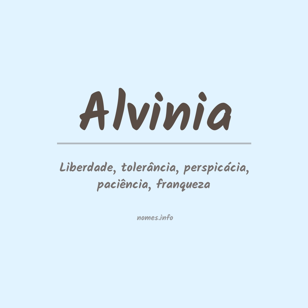 Significado do nome Alvinia