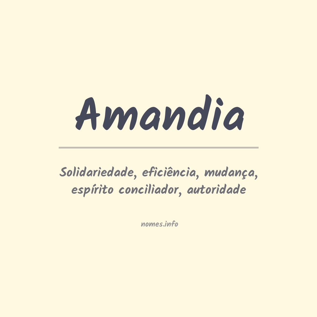 Significado do nome Amandia