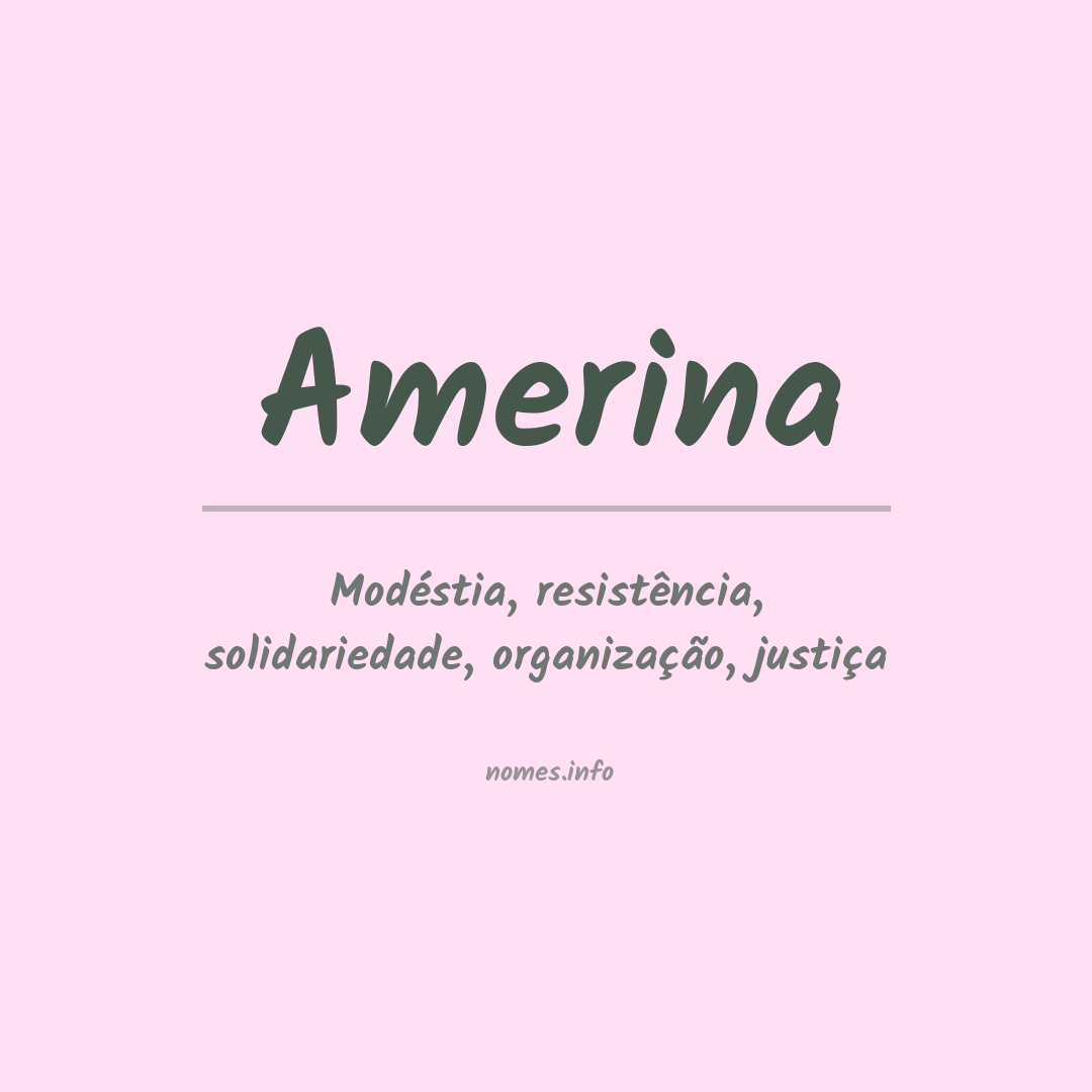 Significado do nome Amerina