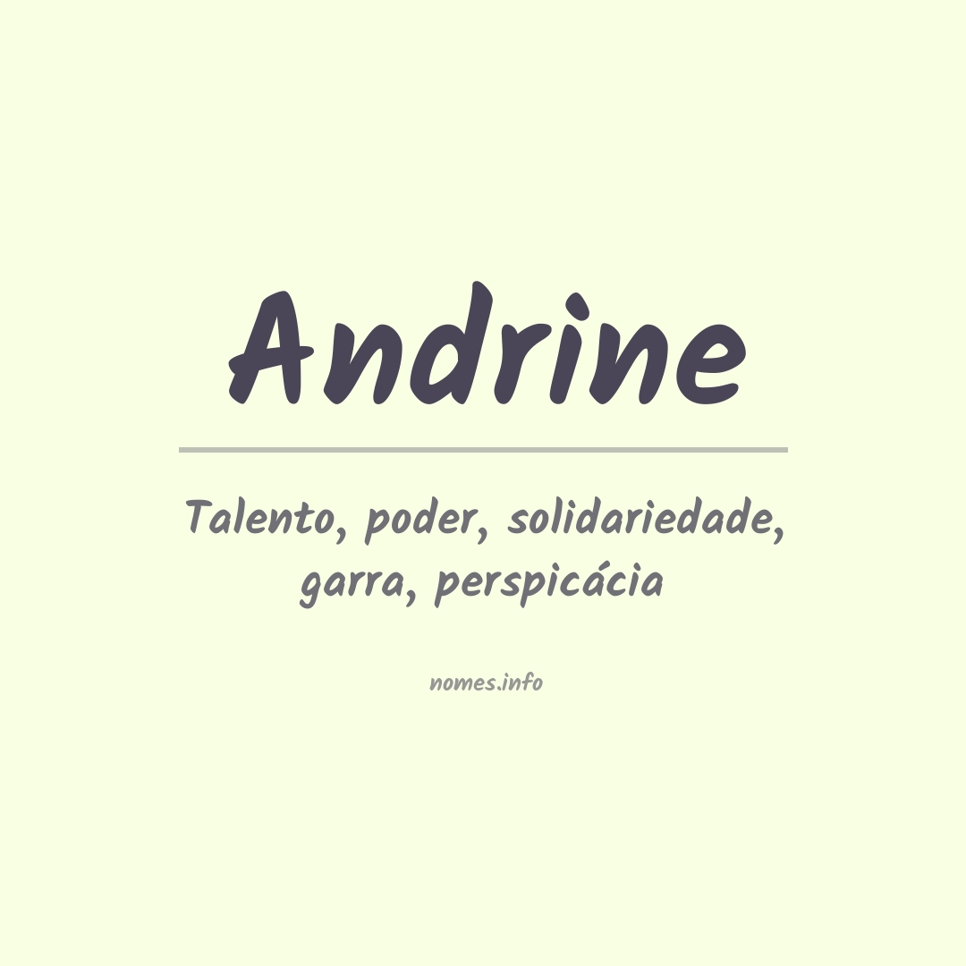 Significado do nome Andrine