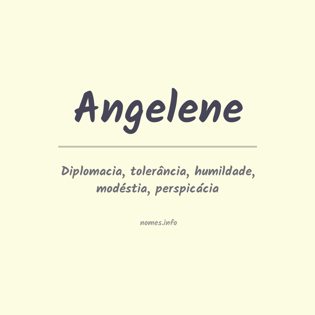 Significado do nome Angelene