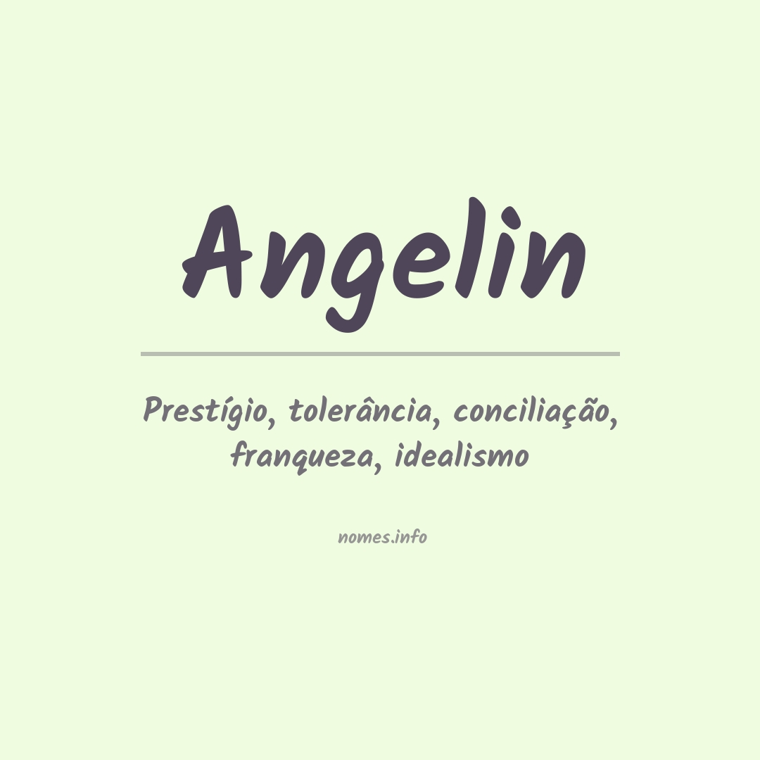 Significado do nome Angelin
