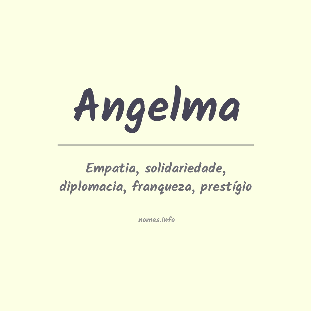 Significado do nome Angelma