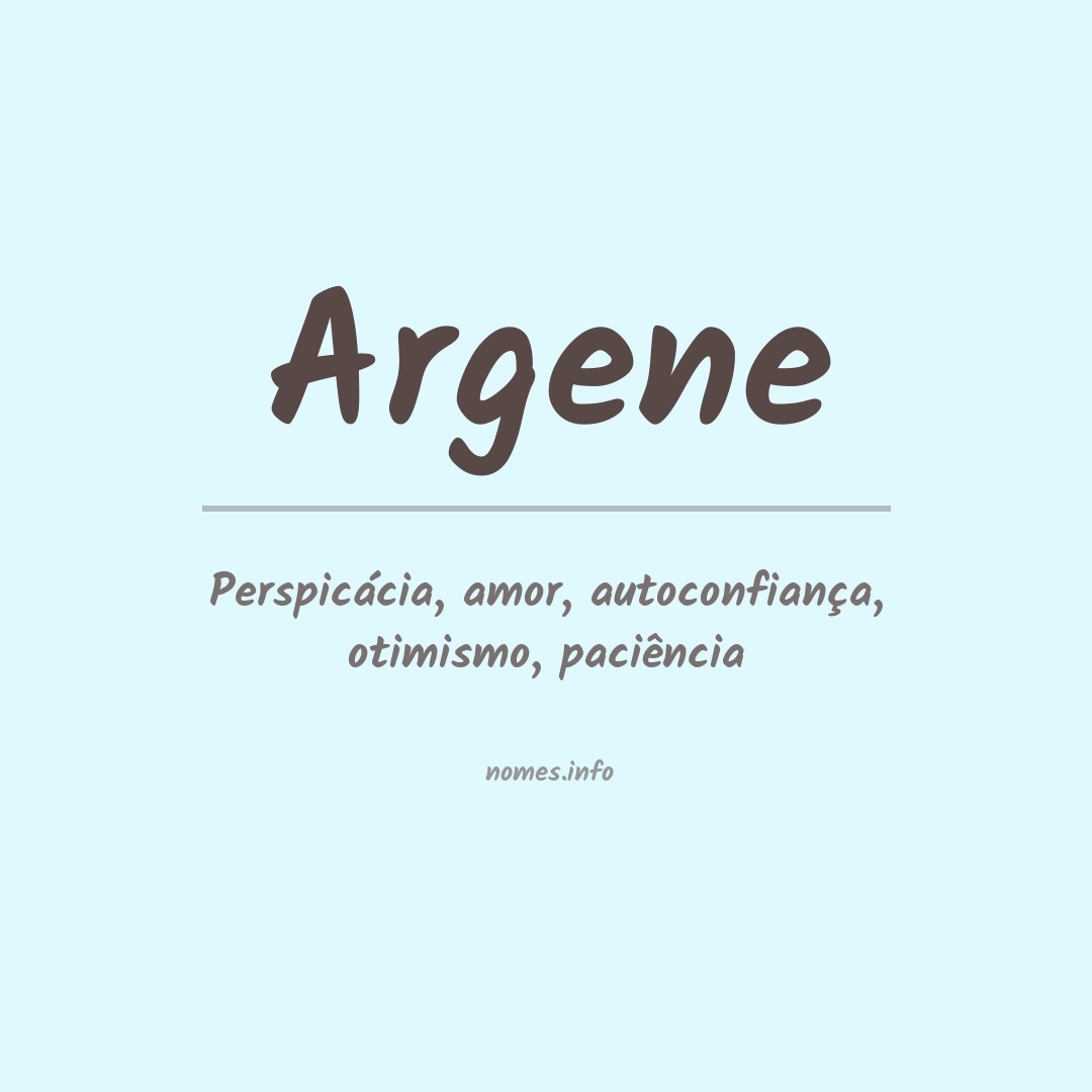 Significado do nome Argene
