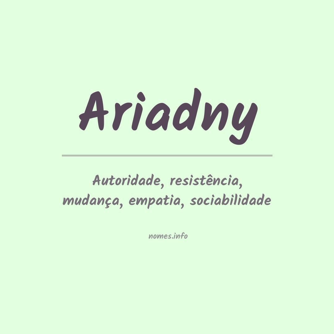 Significado do nome Ariadny