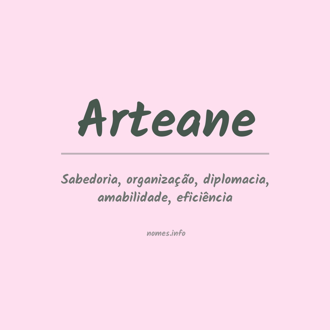 Significado do nome Arteane