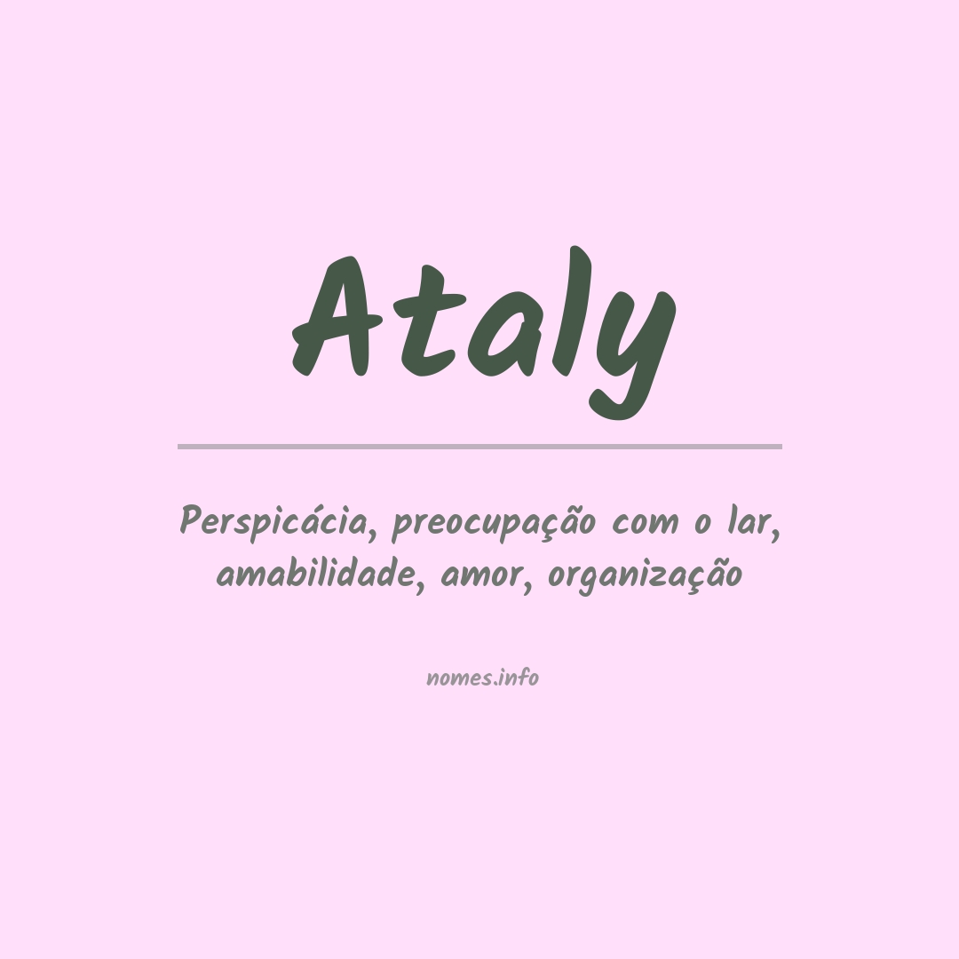 Significado do nome Ataly