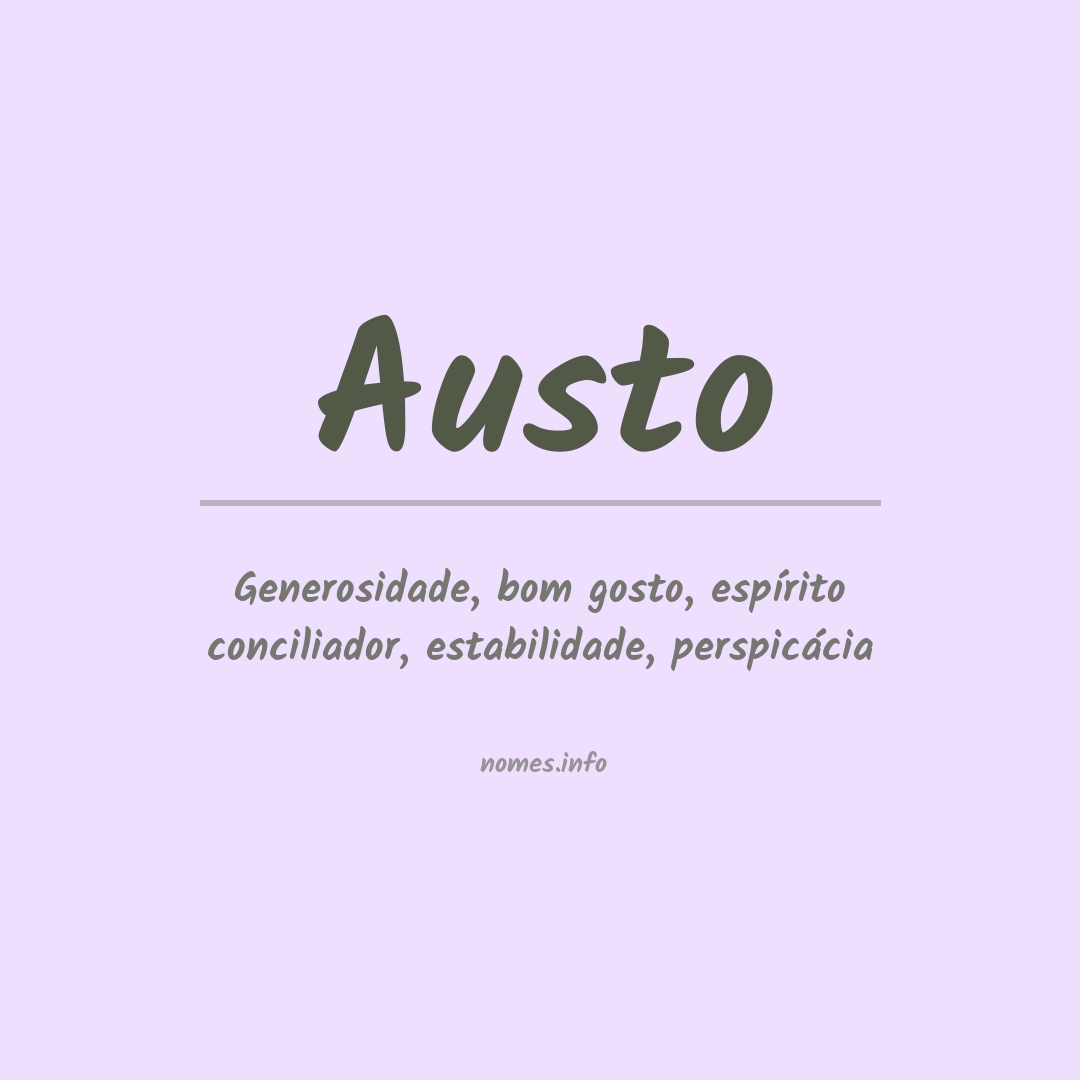 Significado do nome Austo