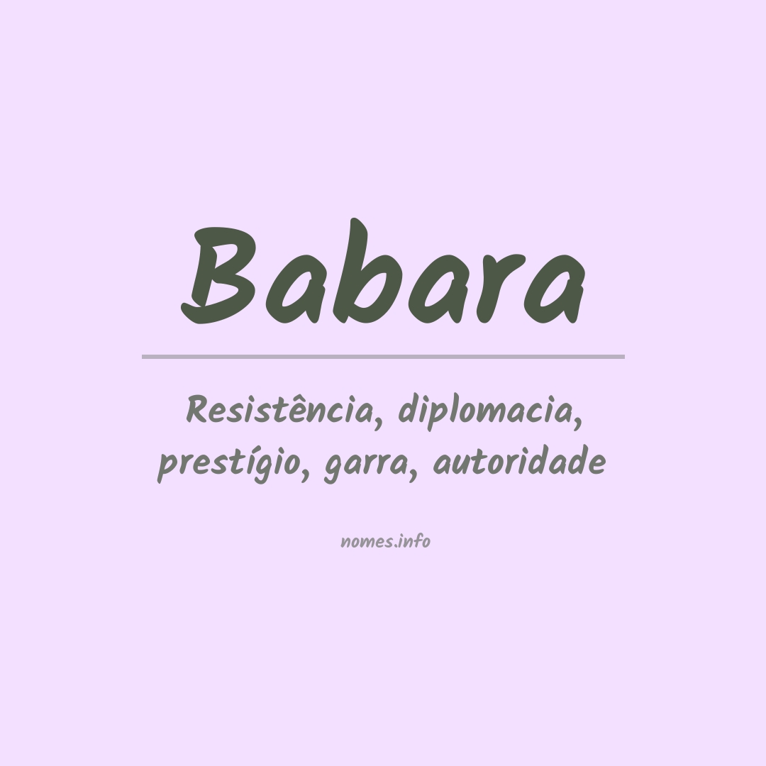 Significado do nome Babara