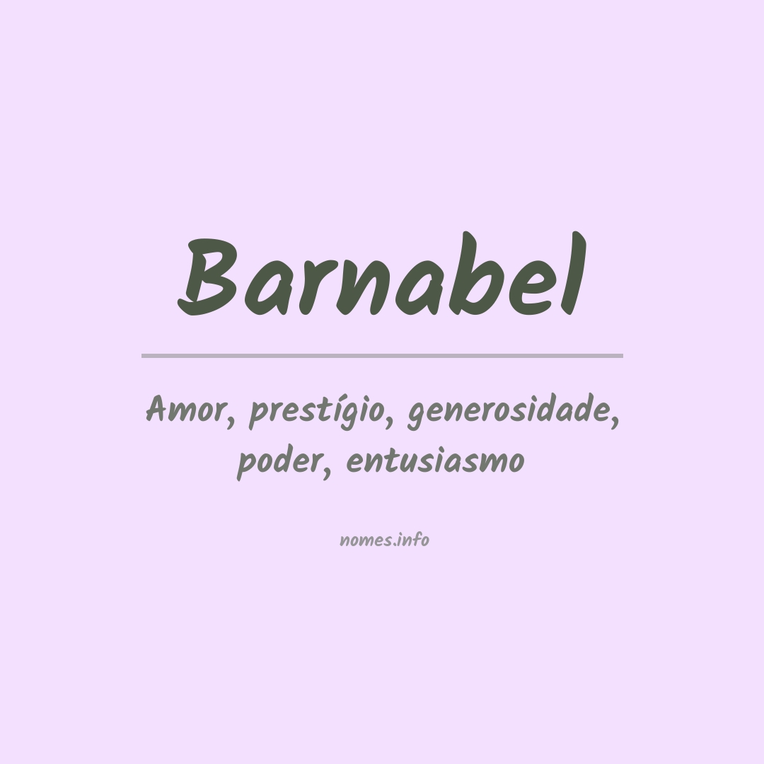 Significado do nome Barnabel