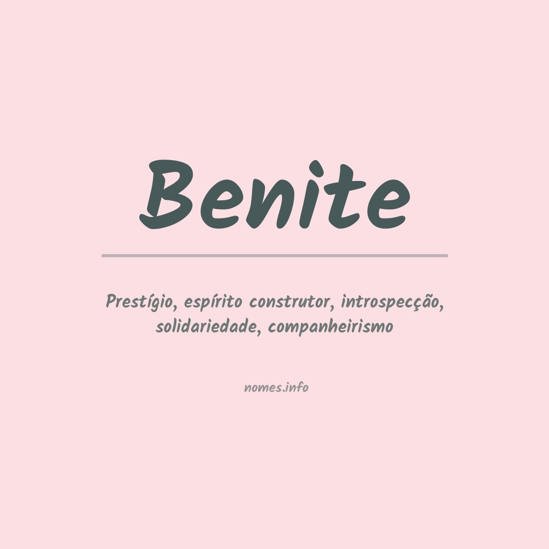 Significado do nome Benite