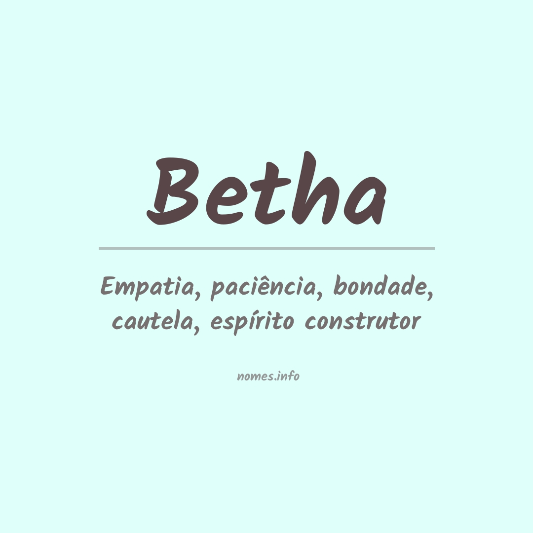 Significado do nome Betha