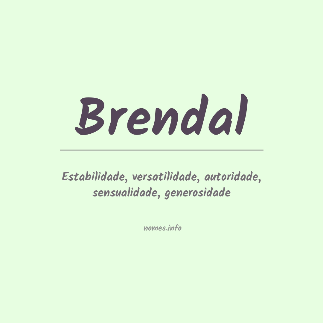 Significado do nome Brendal