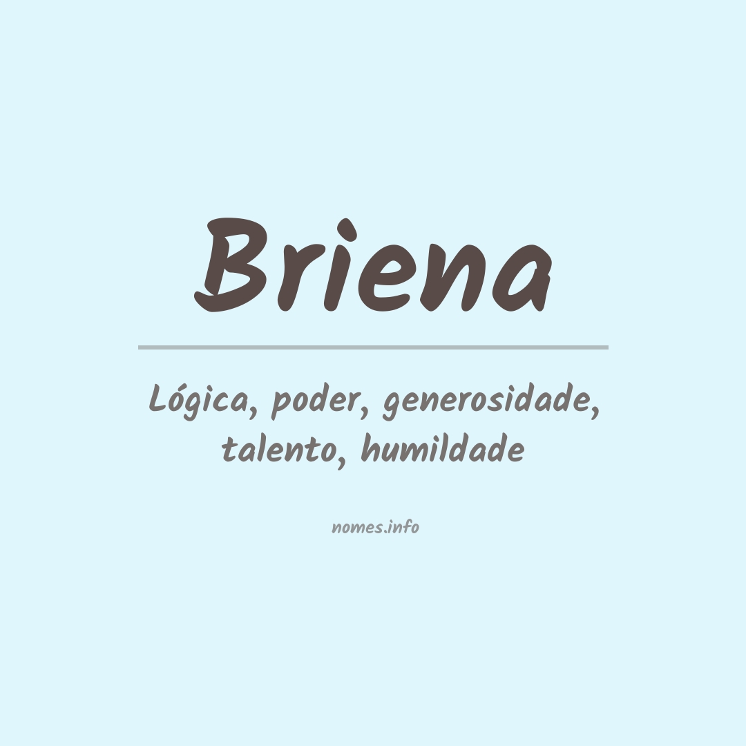 Significado do nome Briena