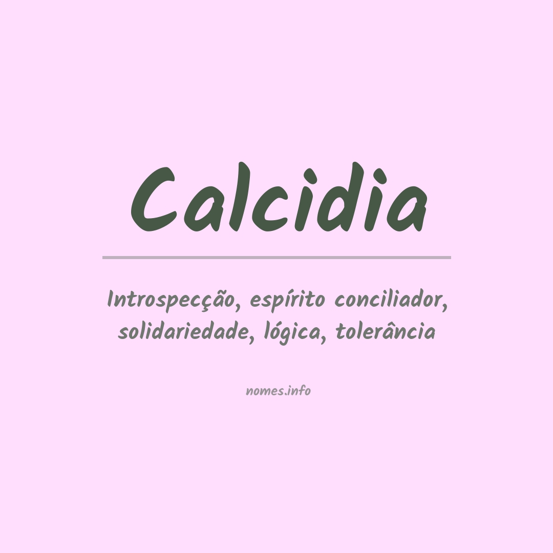 Significado do nome Calcidia