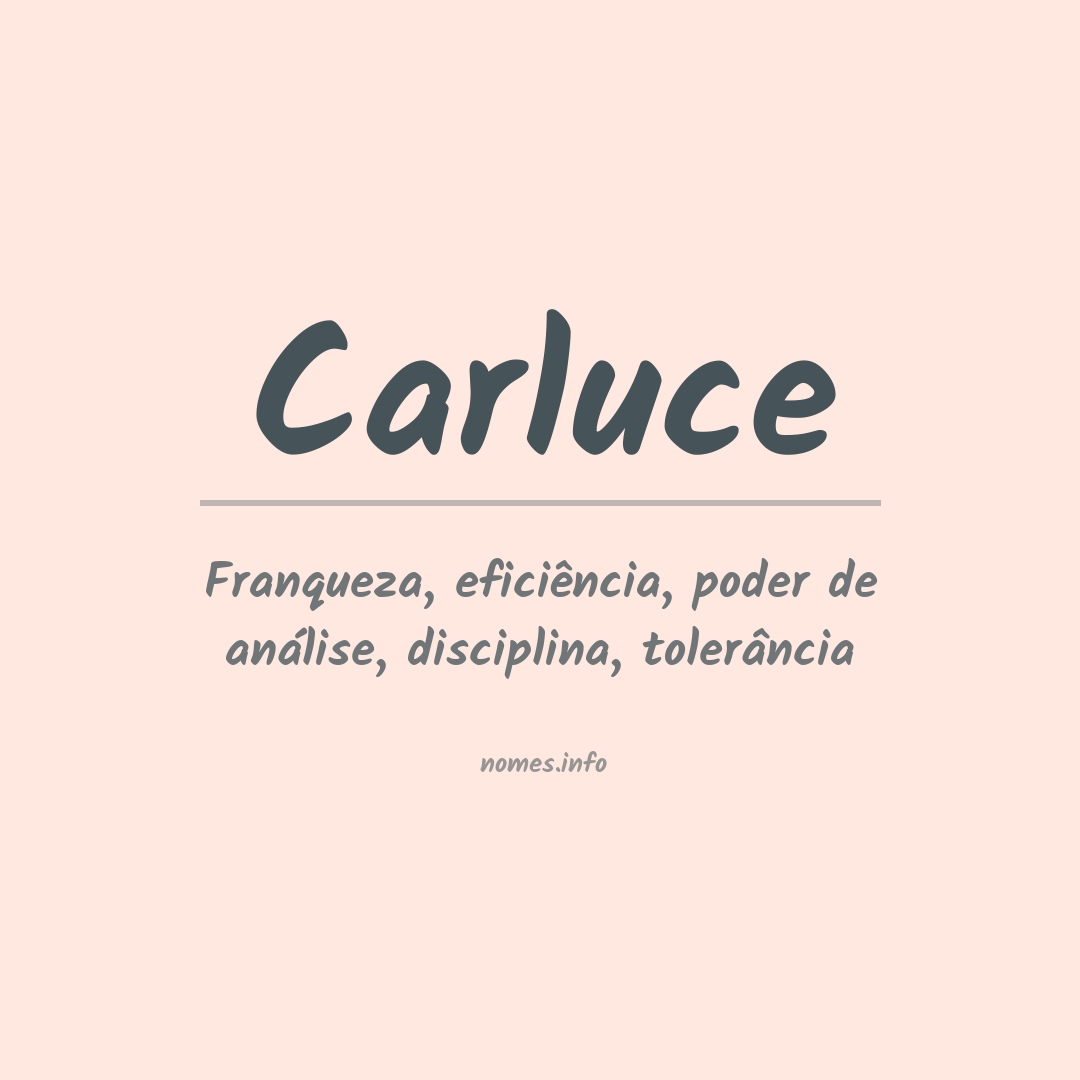 Significado do nome Carluce
