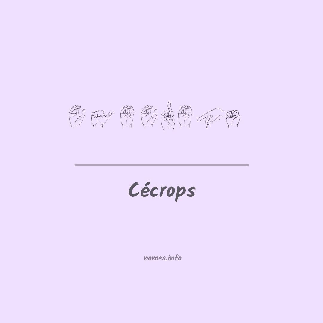 Significado do nome Cécrops