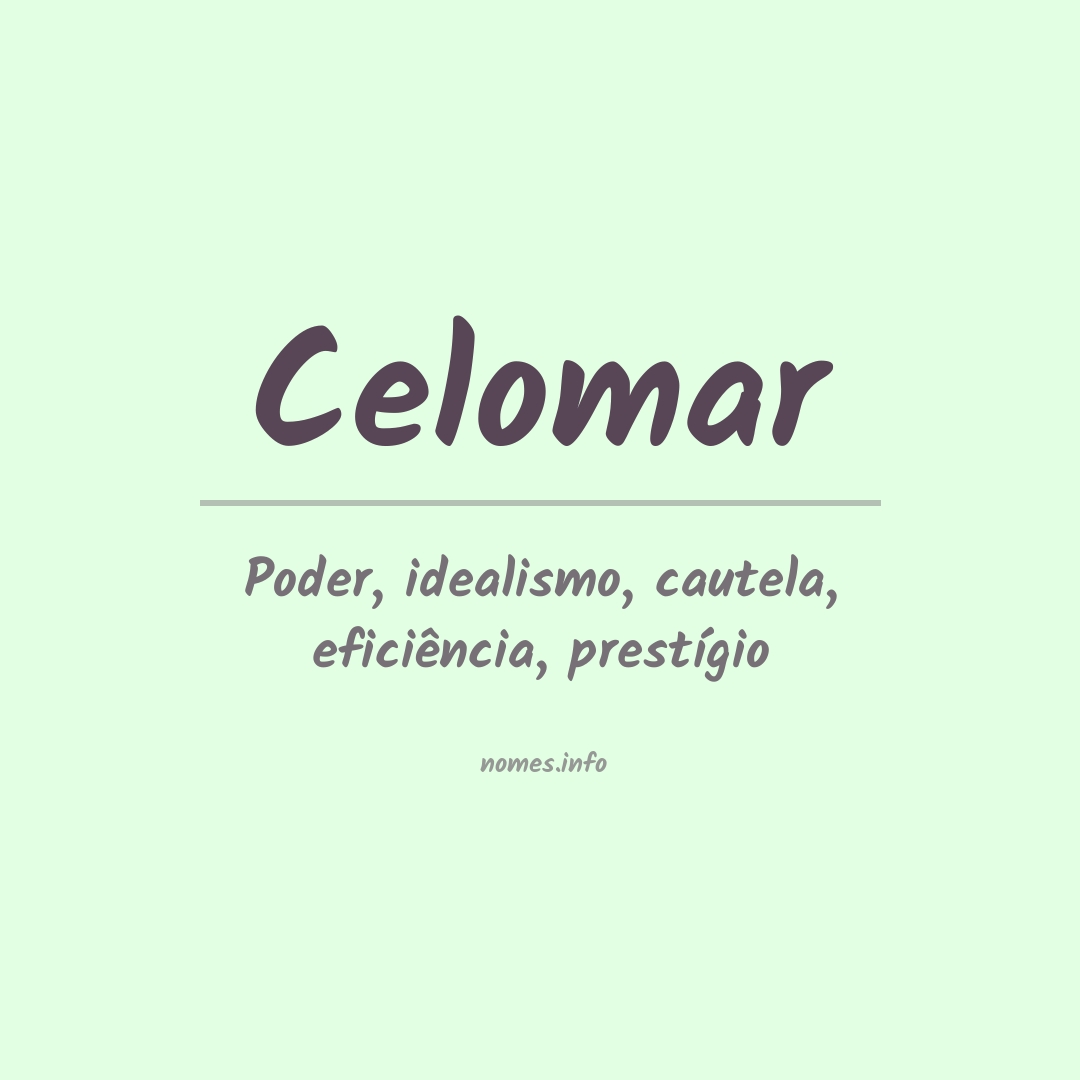 Significado do nome Celomar