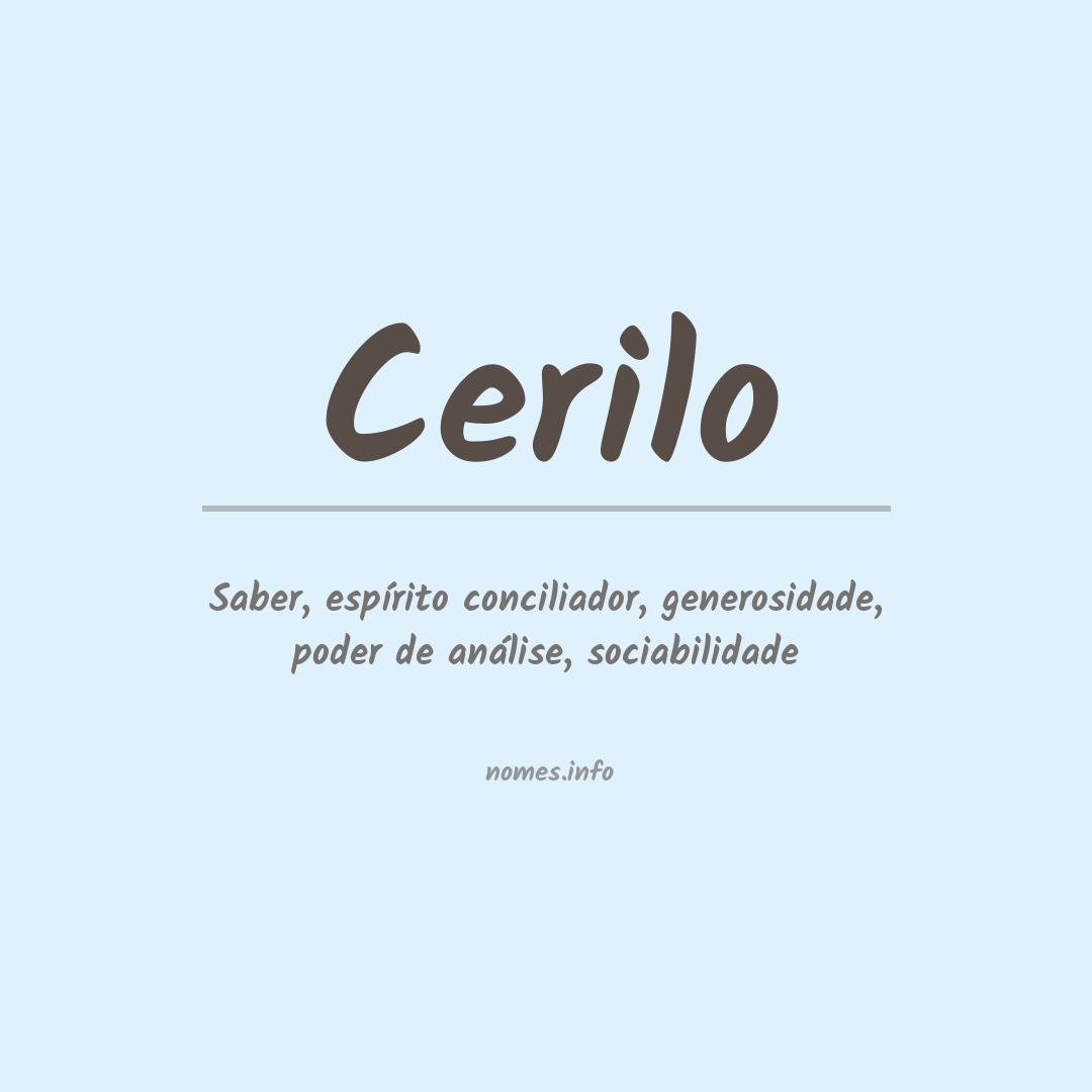 Significado do nome Cerilo