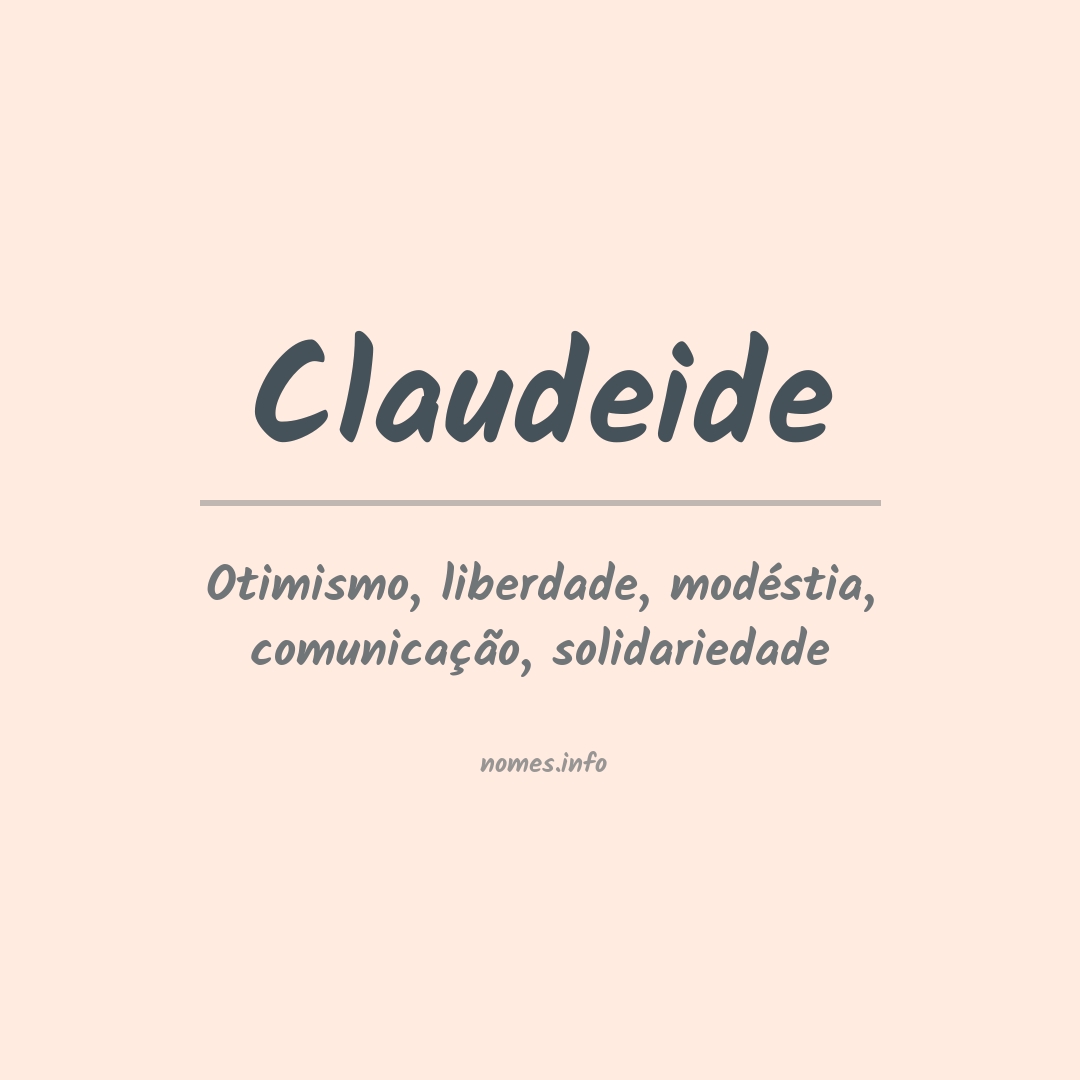 Significado do nome Claudeide