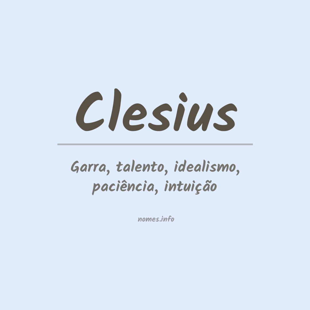 Significado do nome Clesius