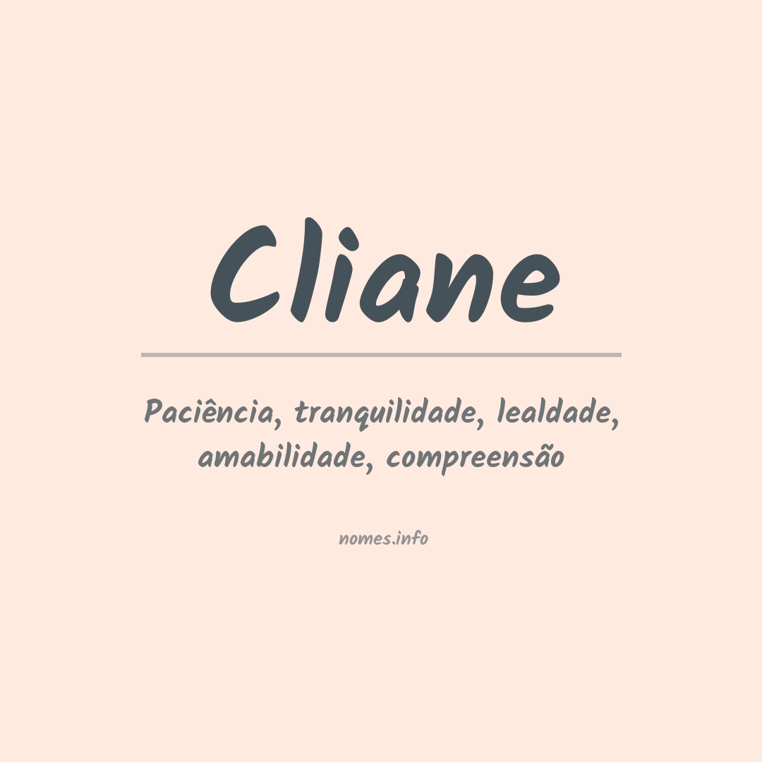 Significado do nome Cliane