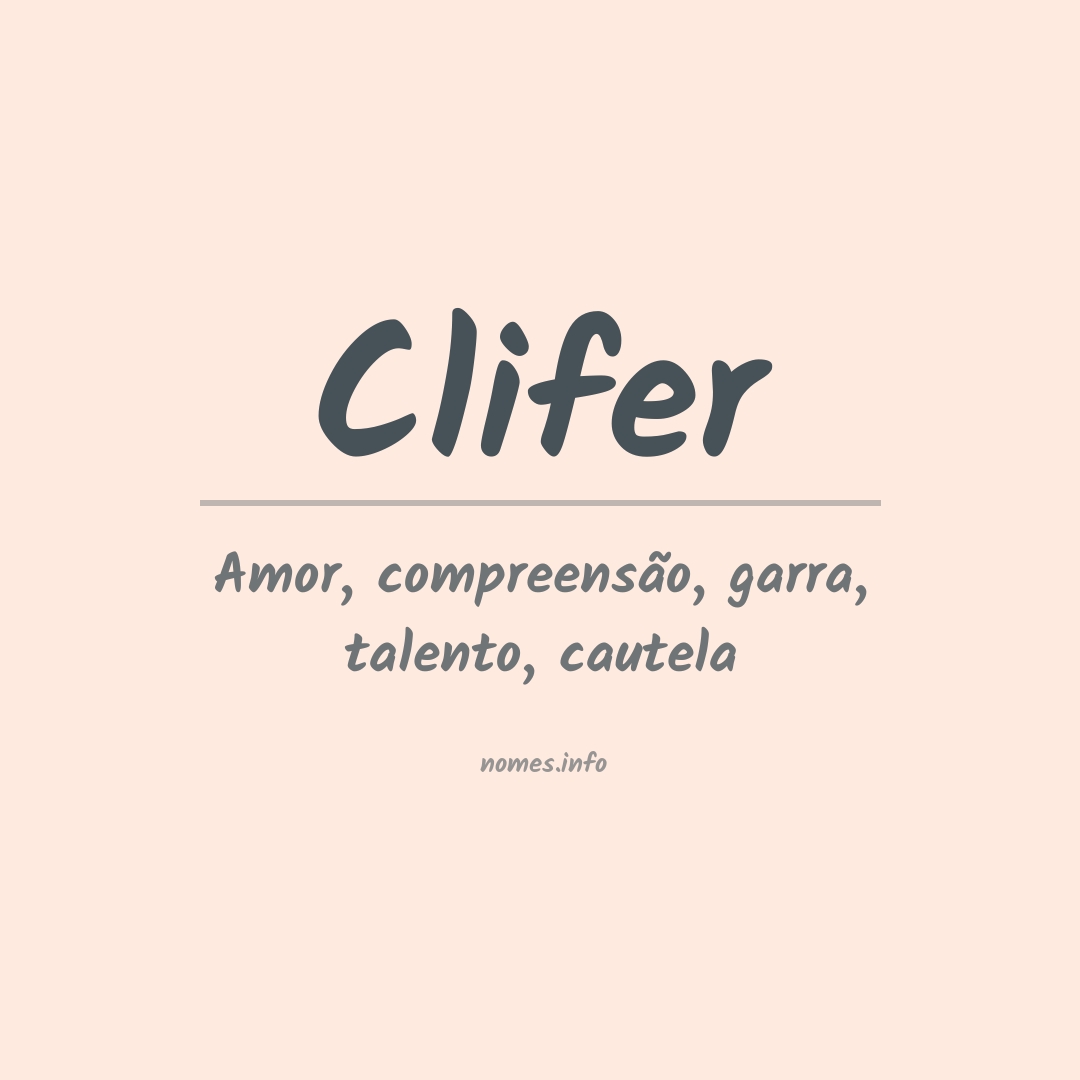 Significado do nome Clifer