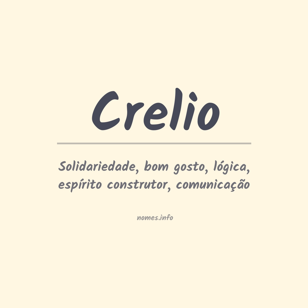 Significado do nome Crelio