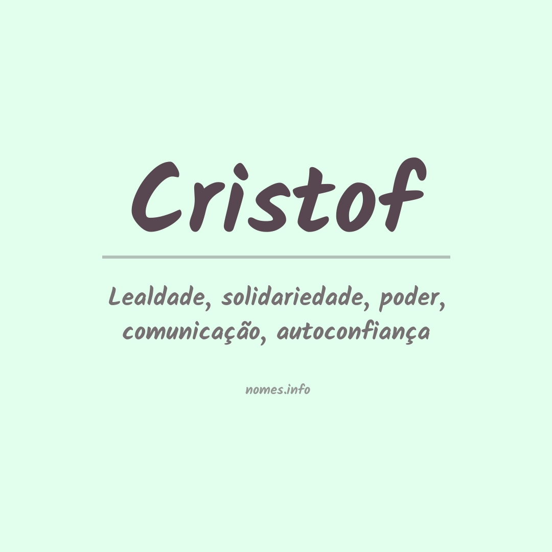 Significado do nome Cristof