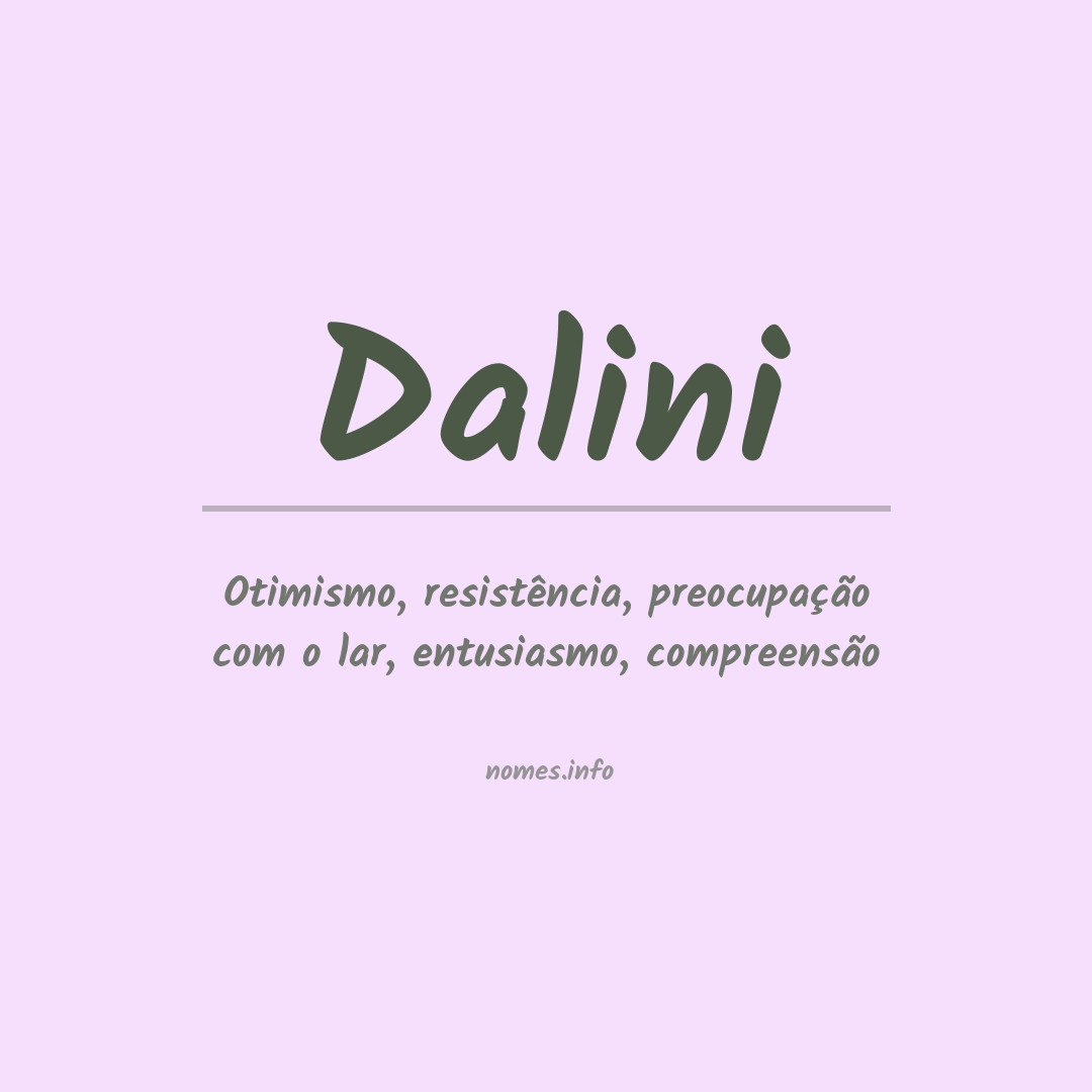 Significado do nome Dalini