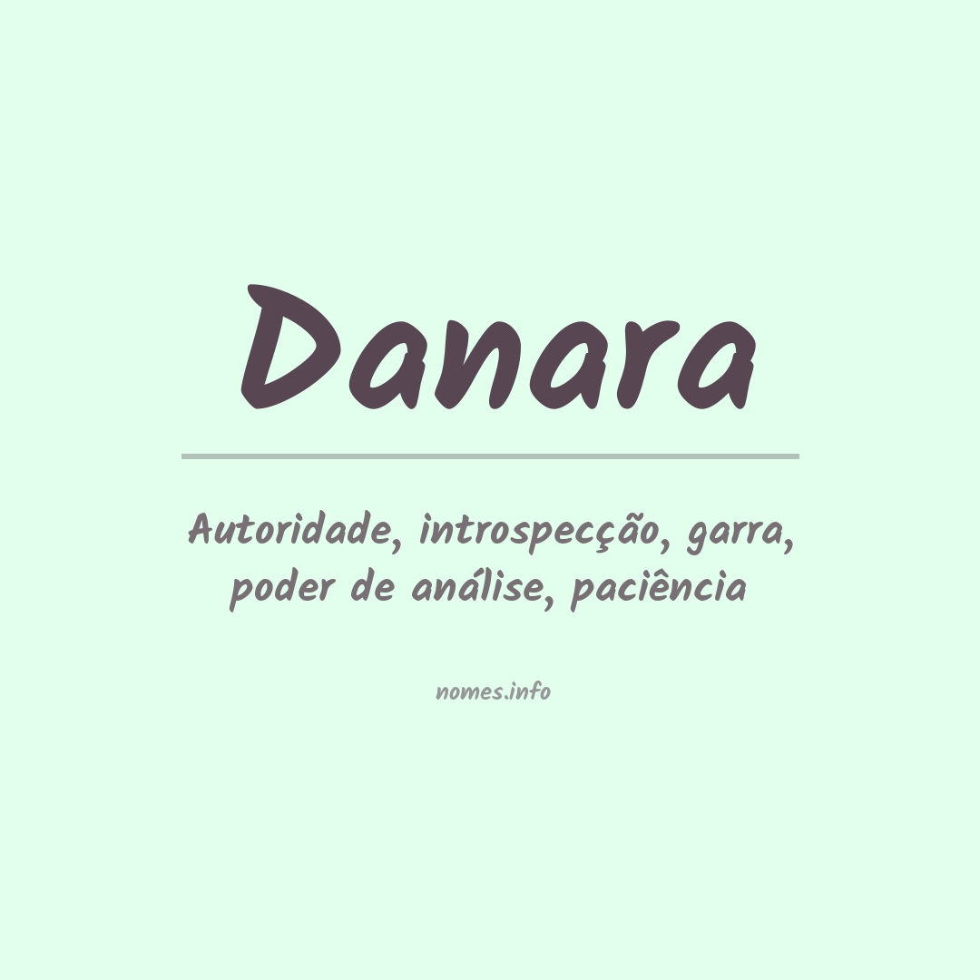 Significado do nome Danara