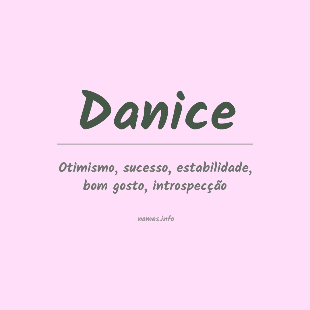 Significado do nome Danice