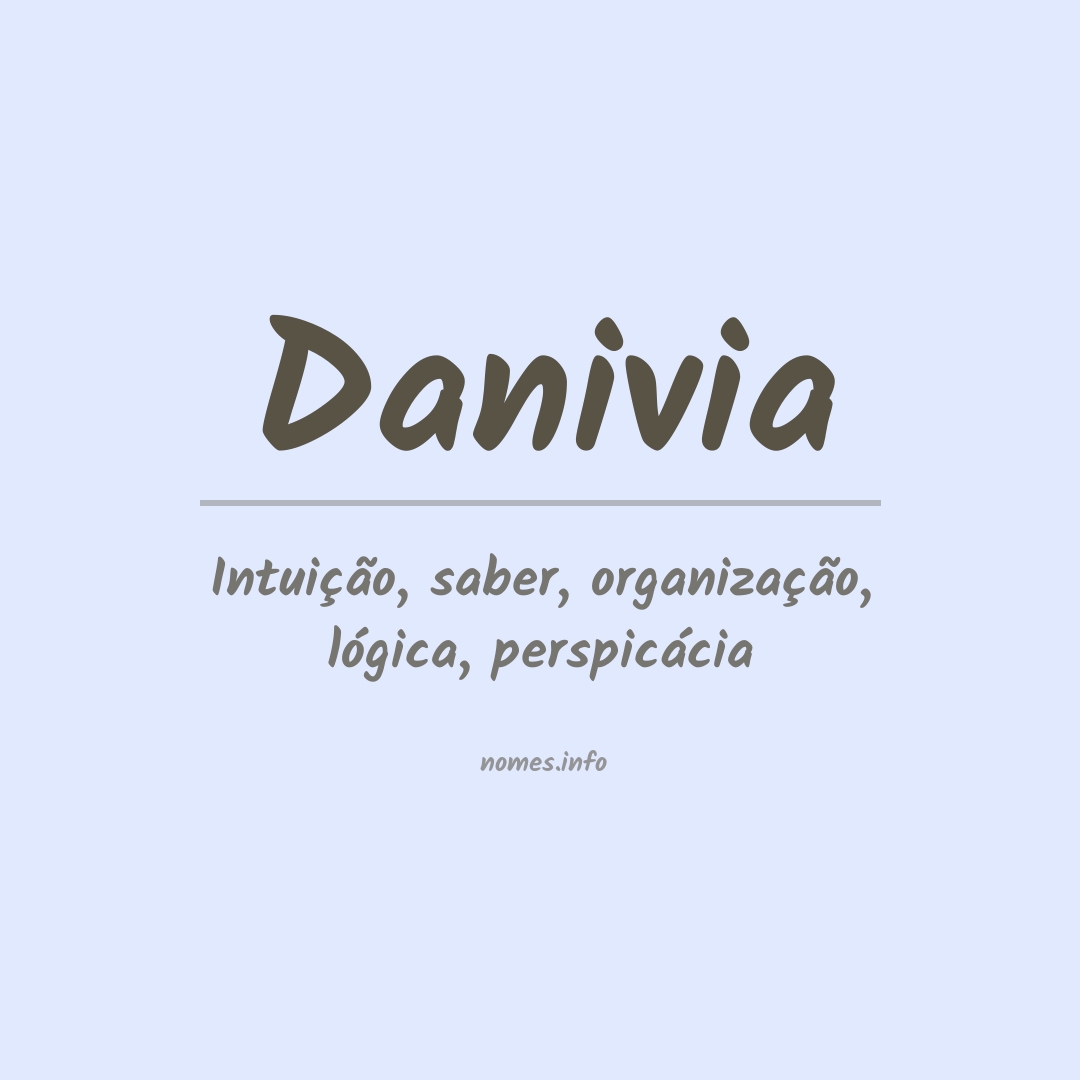 Significado do nome Danivia