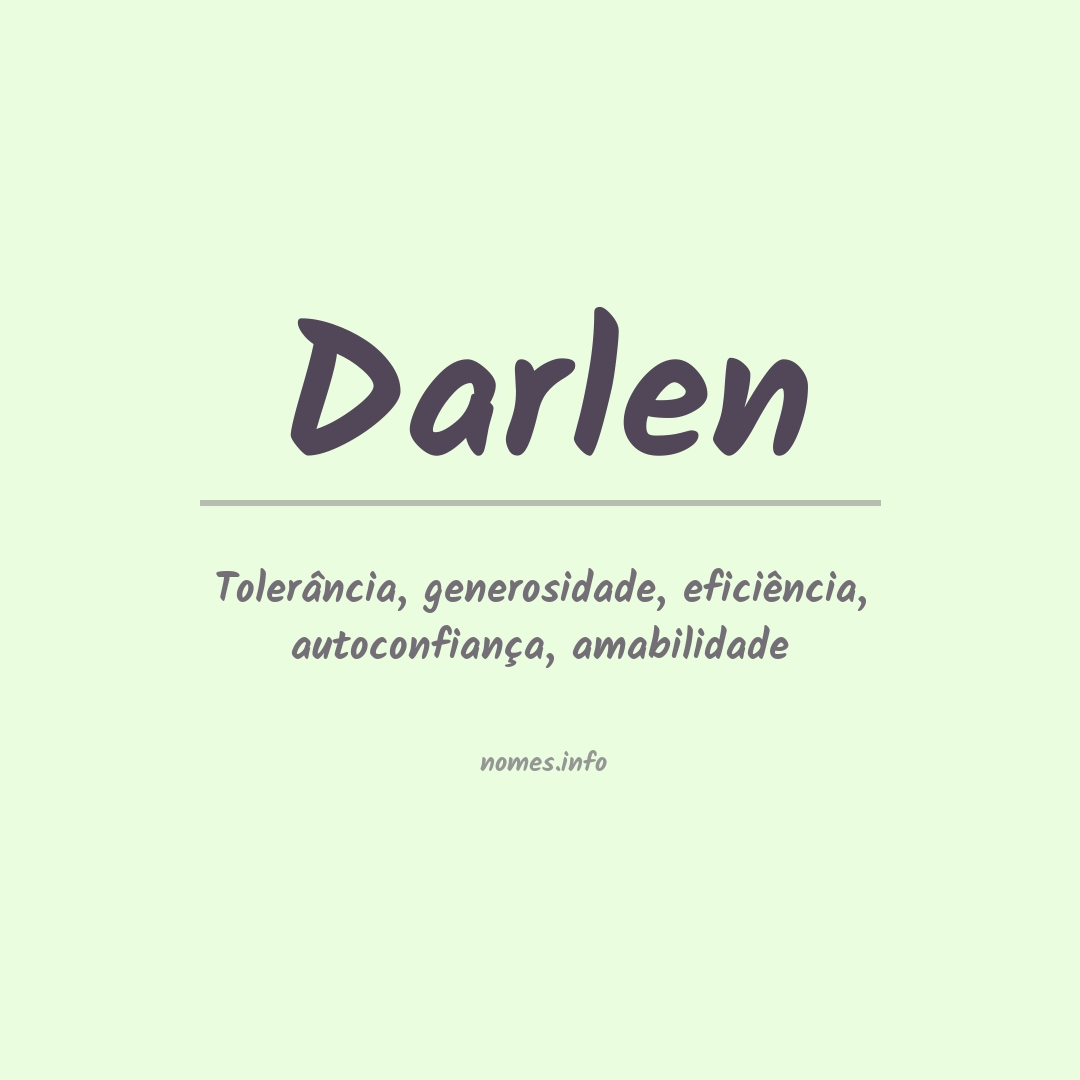 Significado do nome Darlen