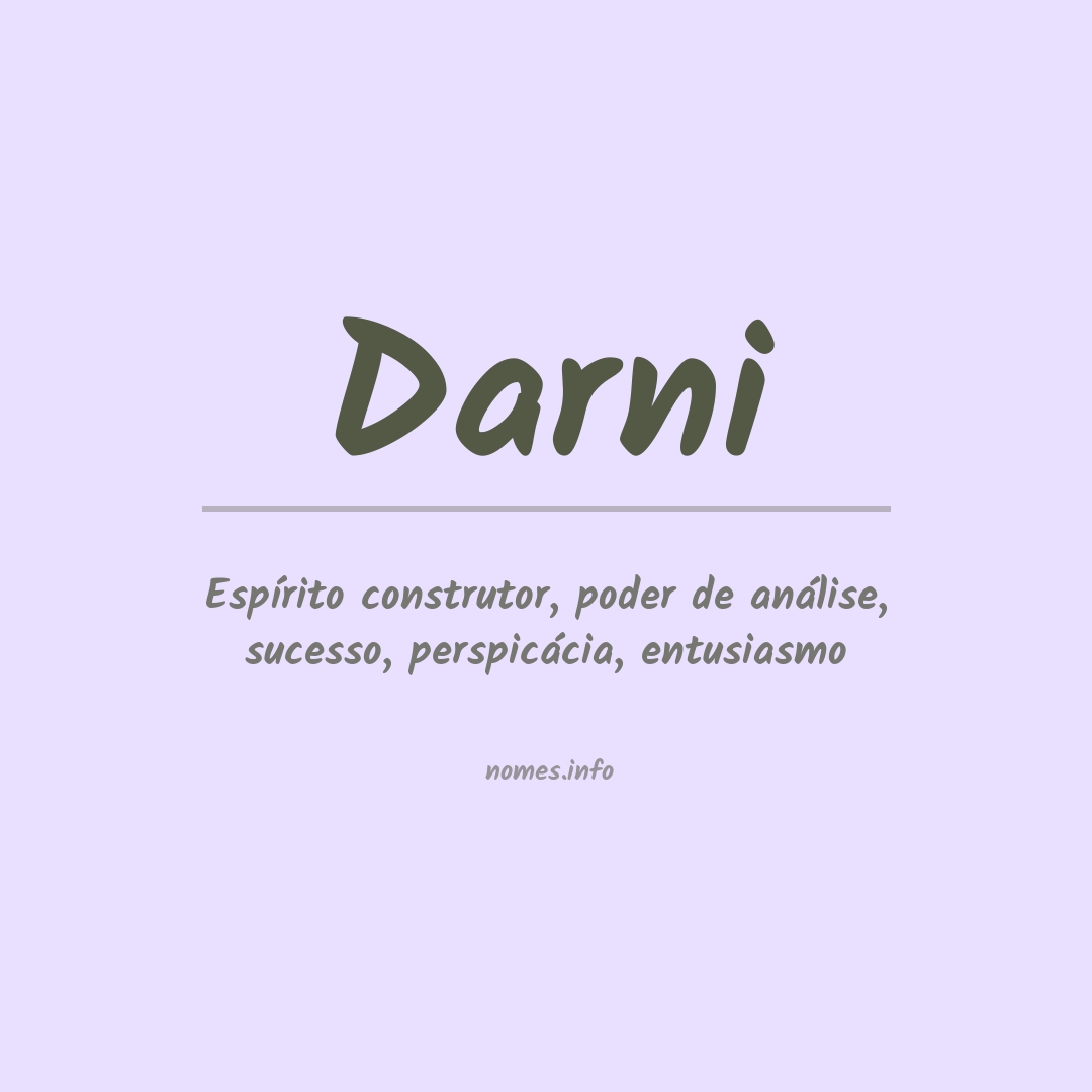 Significado do nome Darni