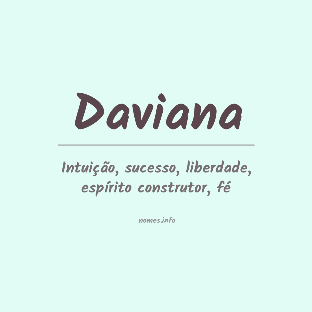 Significado do nome Daviana