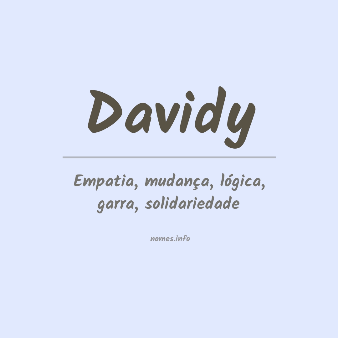 Significado do nome Davidy