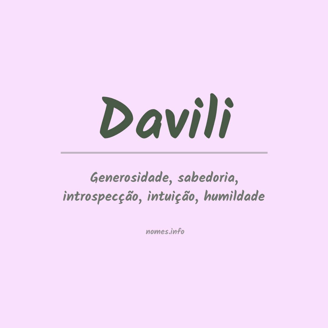 Significado do nome Davili