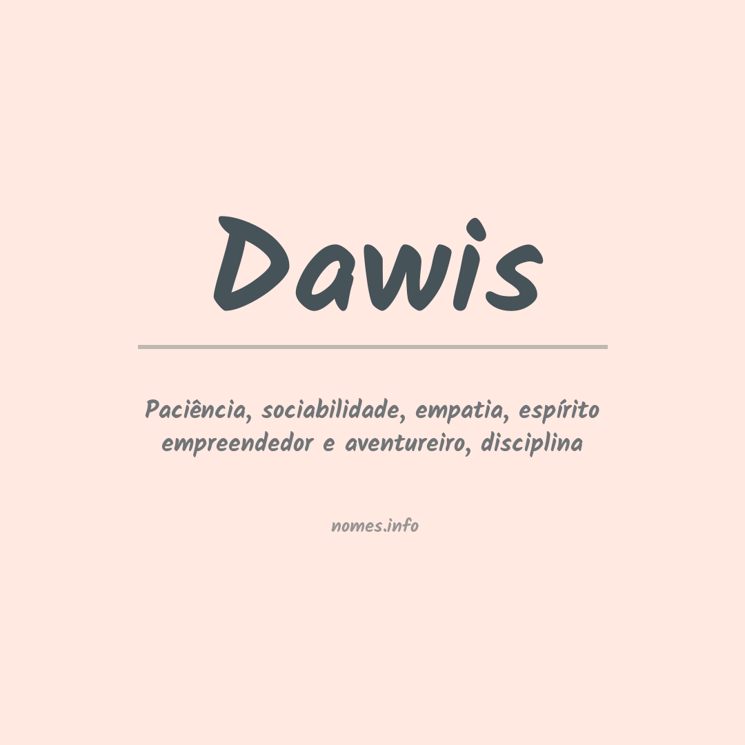 Significado do nome Dawis